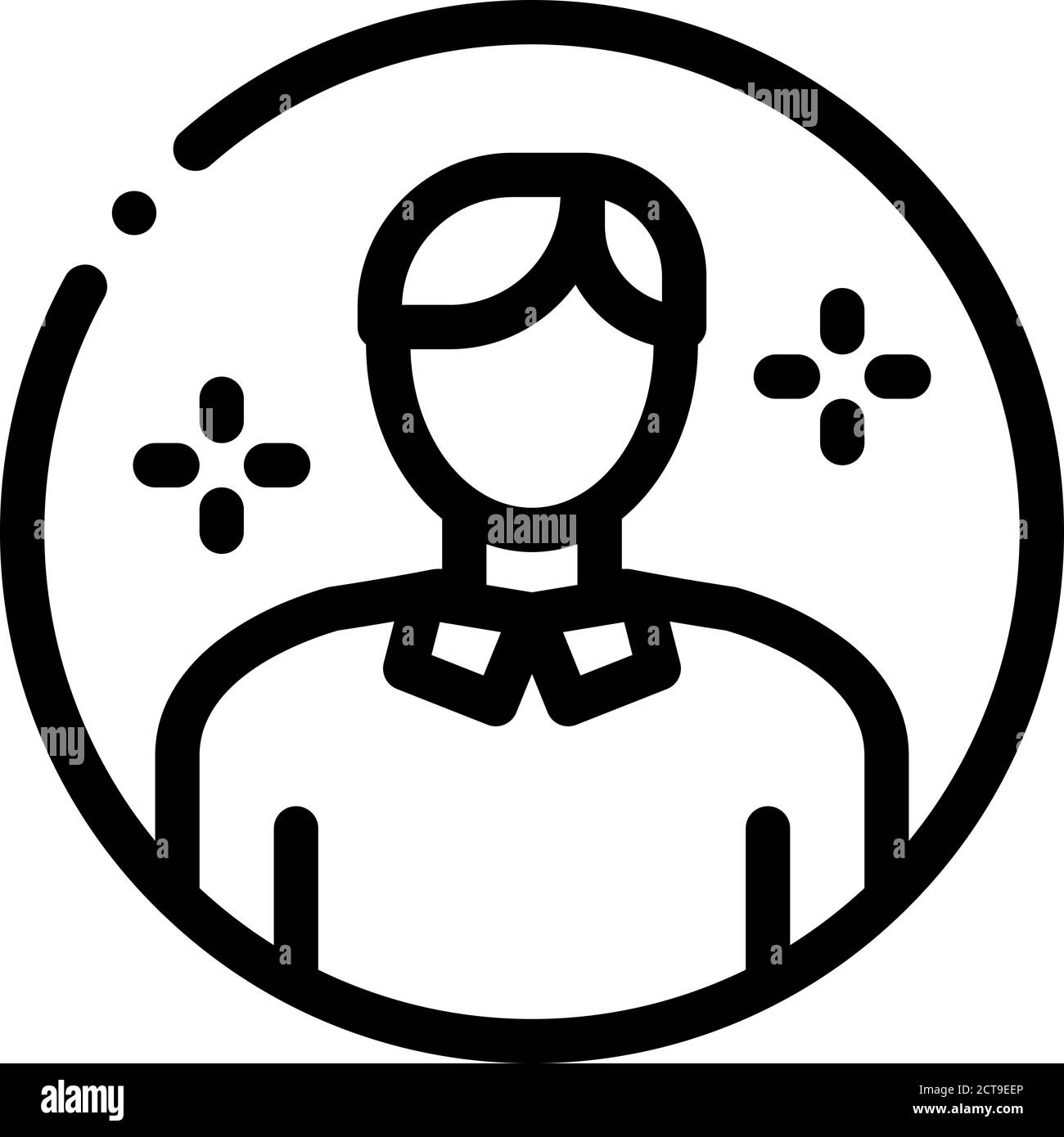 account manager icon vector outline symbol illustration Stock Vector ...