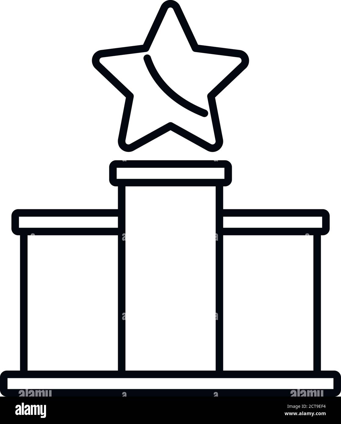Podium reputation icon. Outline podium reputation vector icon for web ...