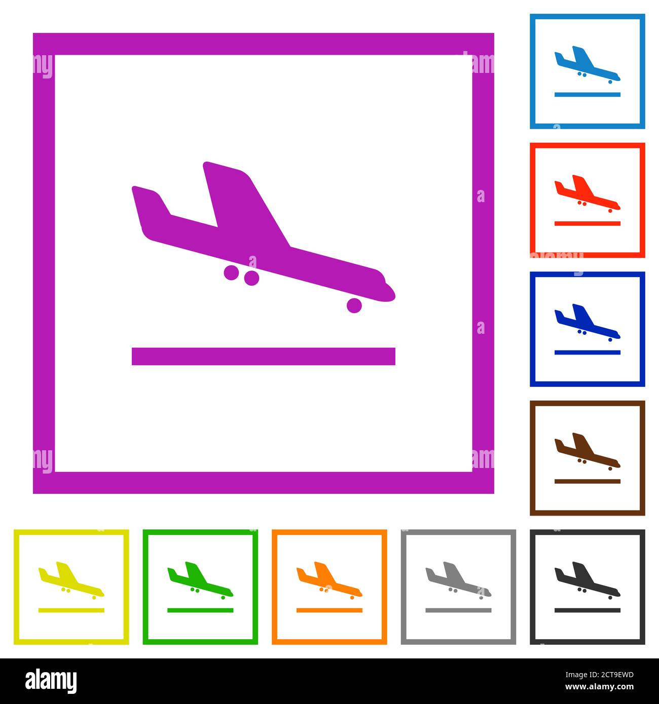 Plane coming in for landing Stock Vector Images - Alamy