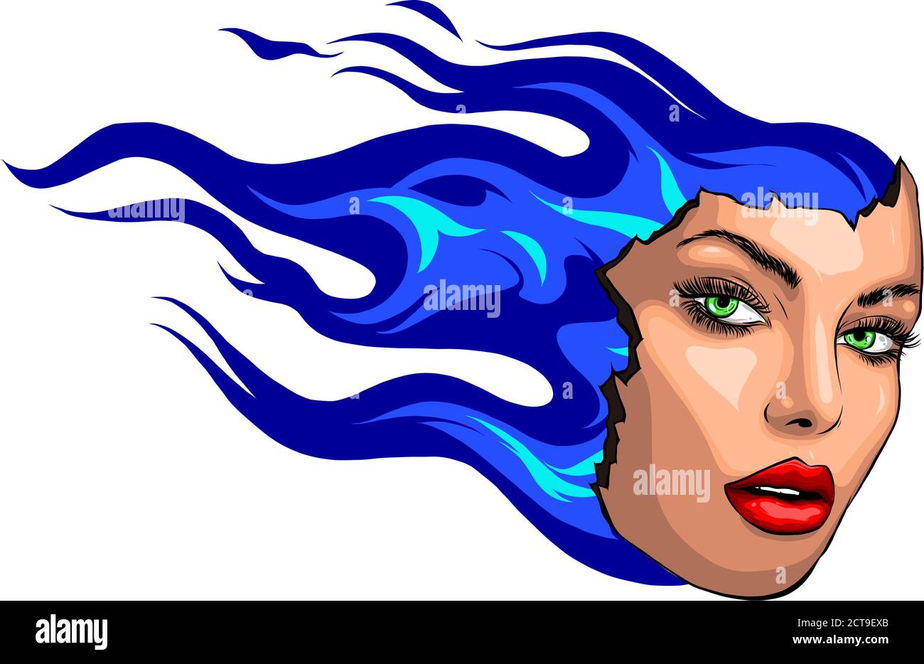 Woman hot red face Cut Out Stock Images & Pictures - Alamy