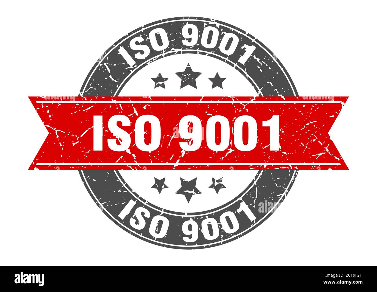 iso 9001 round stamp with ribbon. sign. label Stock Vector Image & Art ...