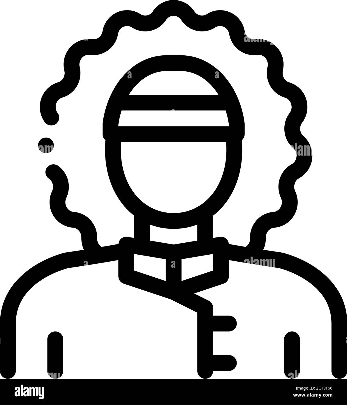 polar man icon vector outline symbol illustration Stock Vector Image ...