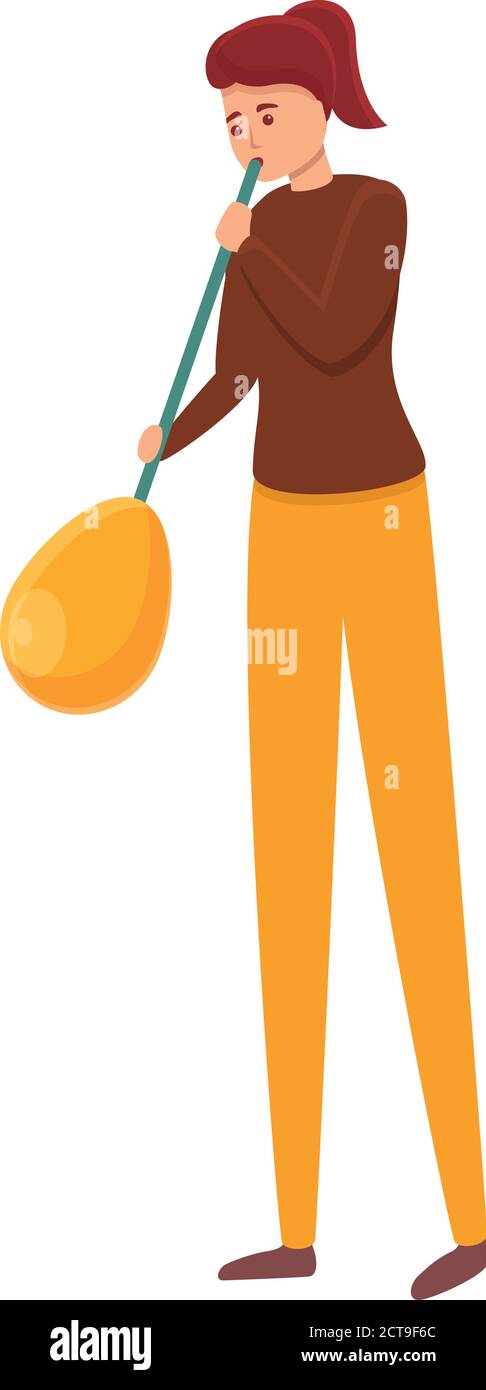 Woman glass blower icon. Cartoon of woman glass blower vector icon for ...
