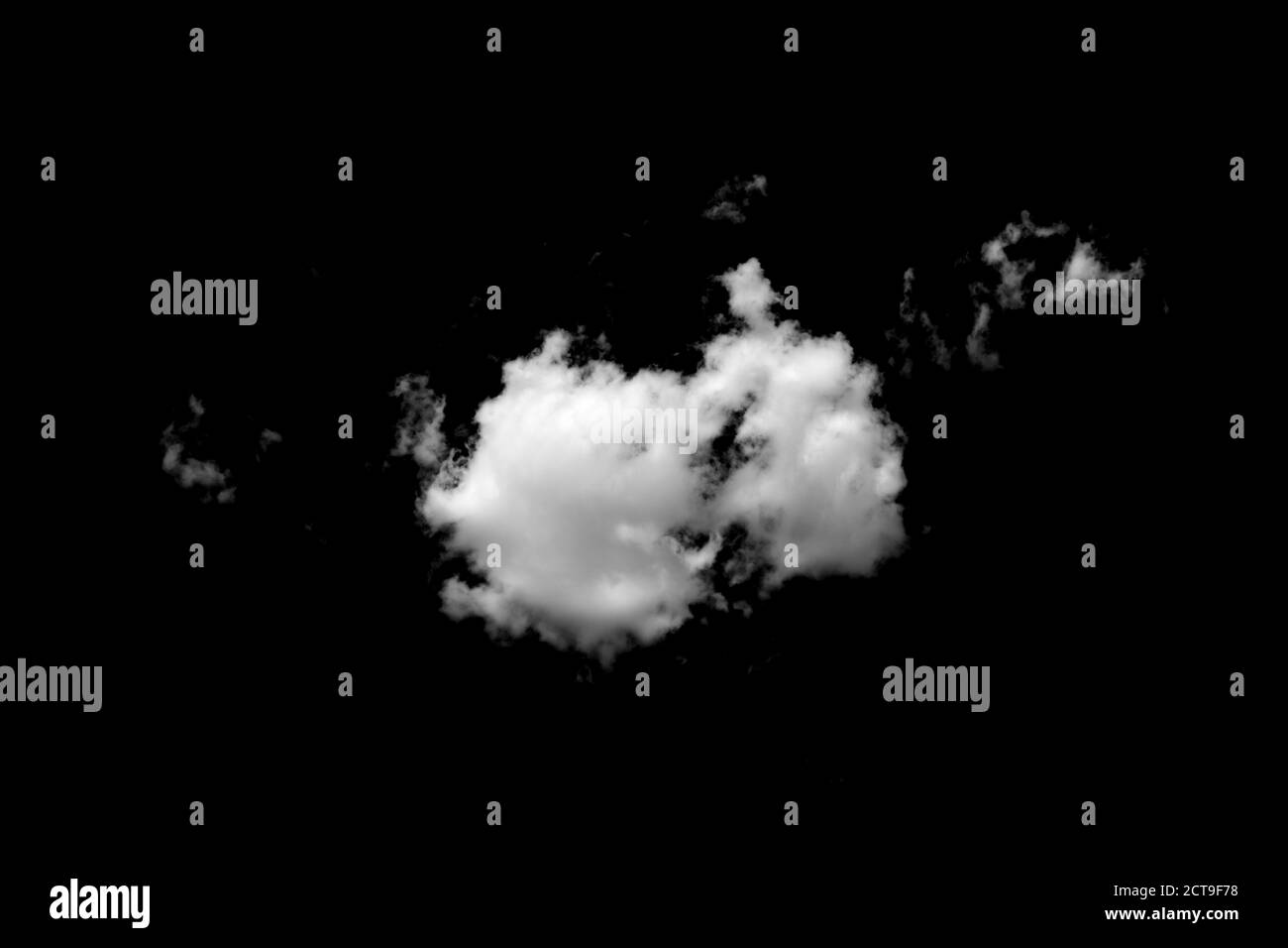 white cumulus cloud isolated on black background Stock Photo - Alamy