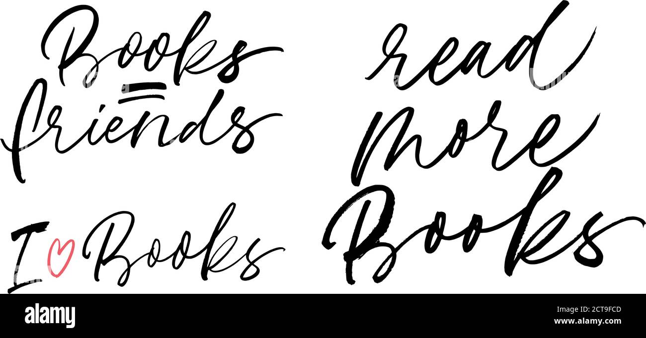 Set of books lettering quotes. Vector quote Stock Vector Image & Art ...