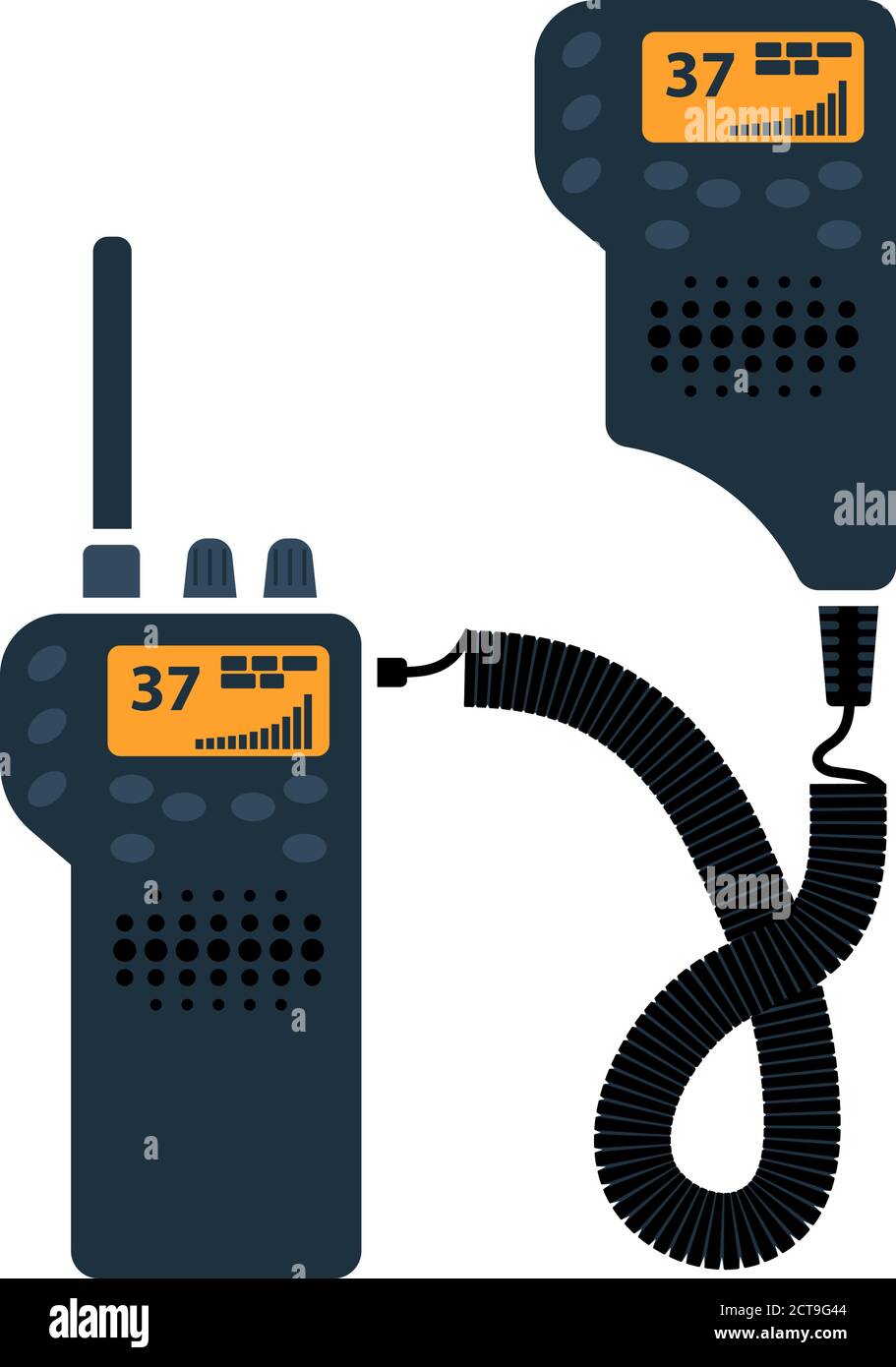 Police Radio Icon. Flat Color Design. Vector Illustration Stock Vector ...