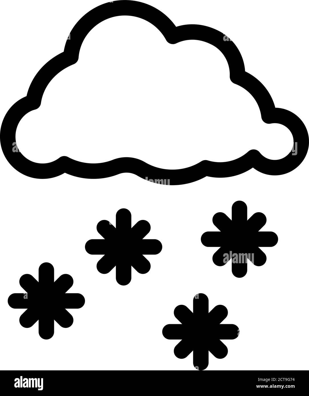 snow weather icon vector outline symbol illustration Stock Vector Image ...