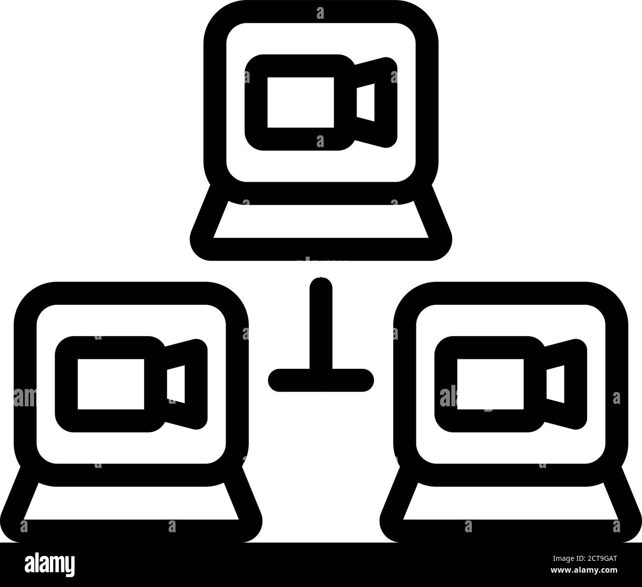 Network online meeting icon, outline style Stock Vector Image & Art - Alamy