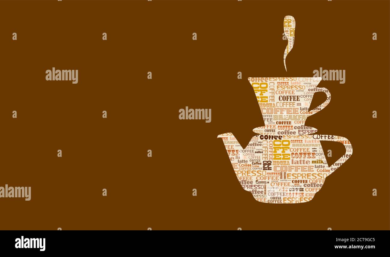 coffee design template, word cloud, coffee menu, free copy space ...