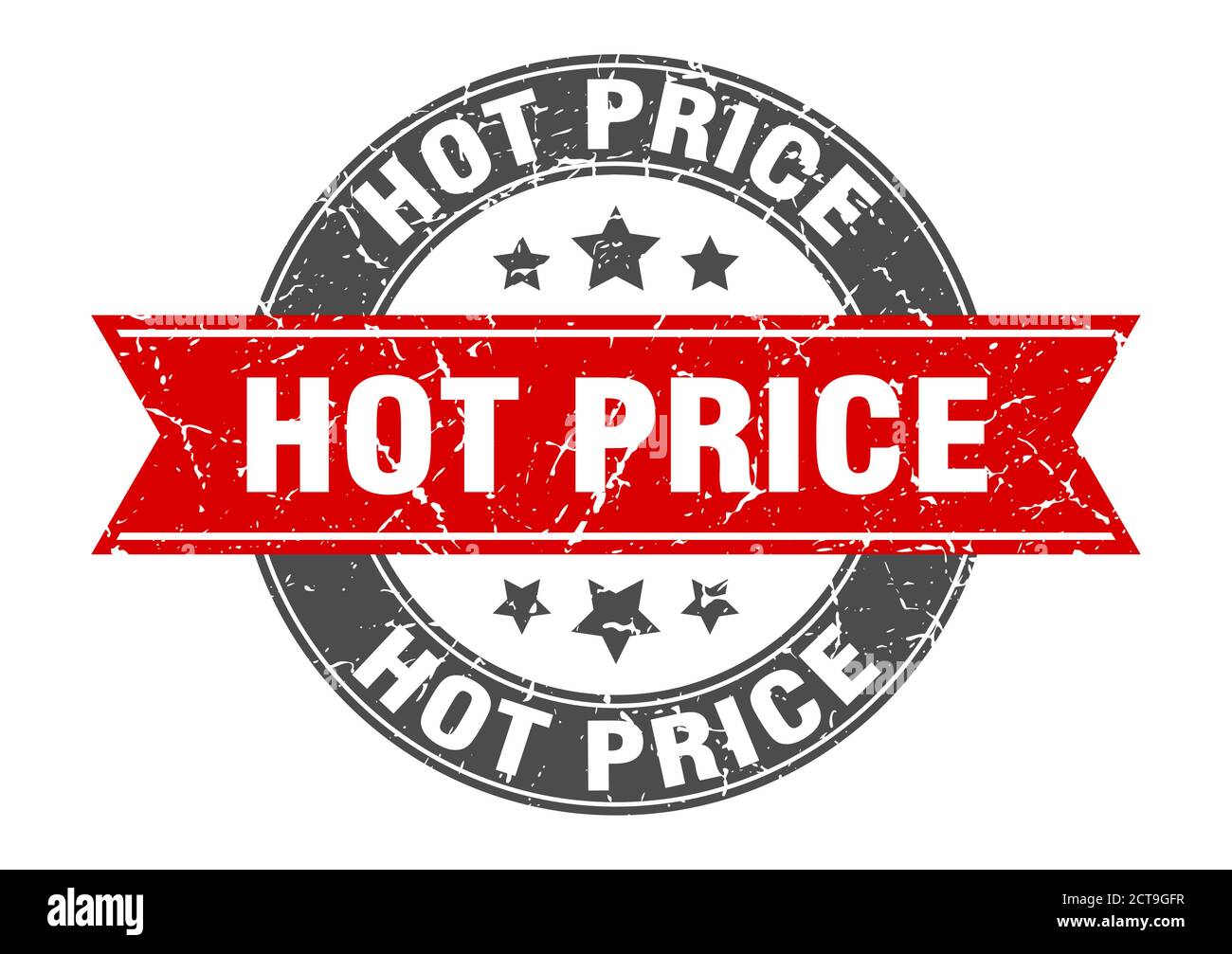 hot price round stamp with ribbon. sign. label Stock Vector Image & Art ...