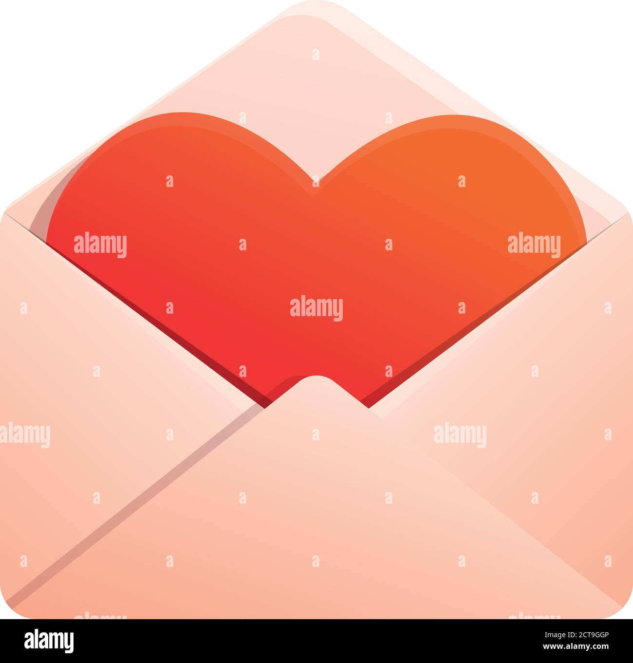 Valentine envelope icon. Cartoon of valentine envelope vector icon for ...