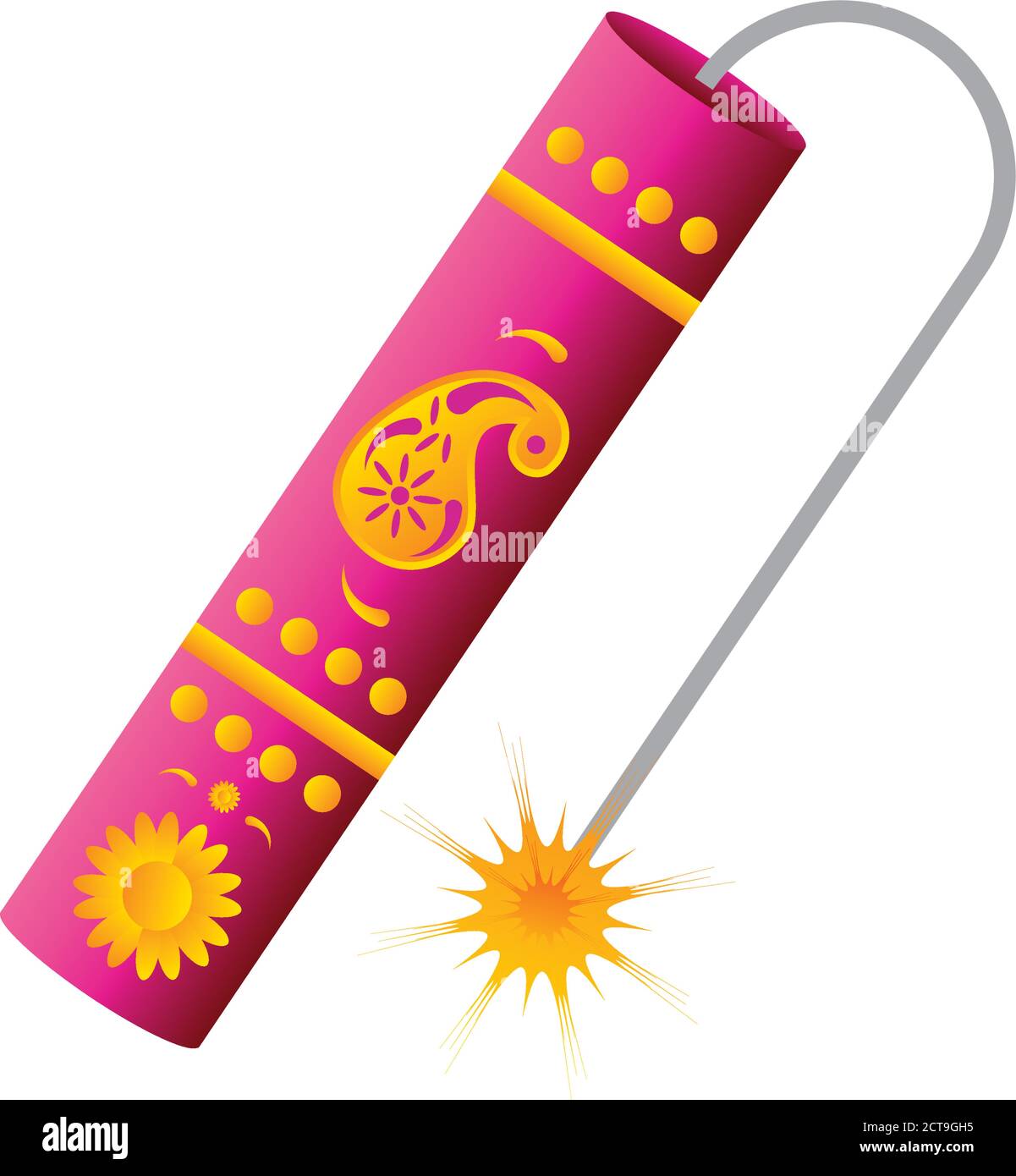 diwali bomb explosion detailed style icon design, india festival of ...