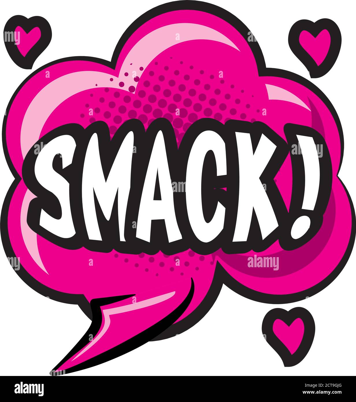 pop art smack bubble detailed style icon design of retro expression ...