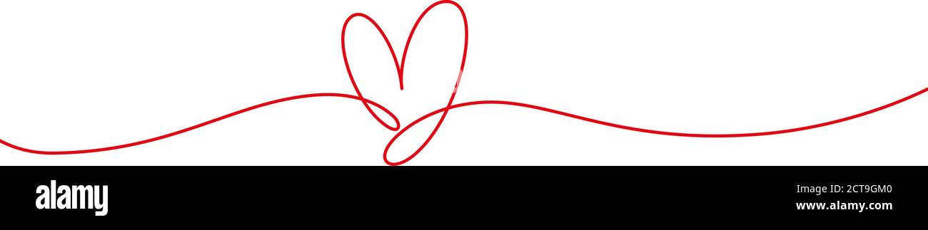 Heart shape mono line. Continuous line icon Stock Vector Image & Art ...