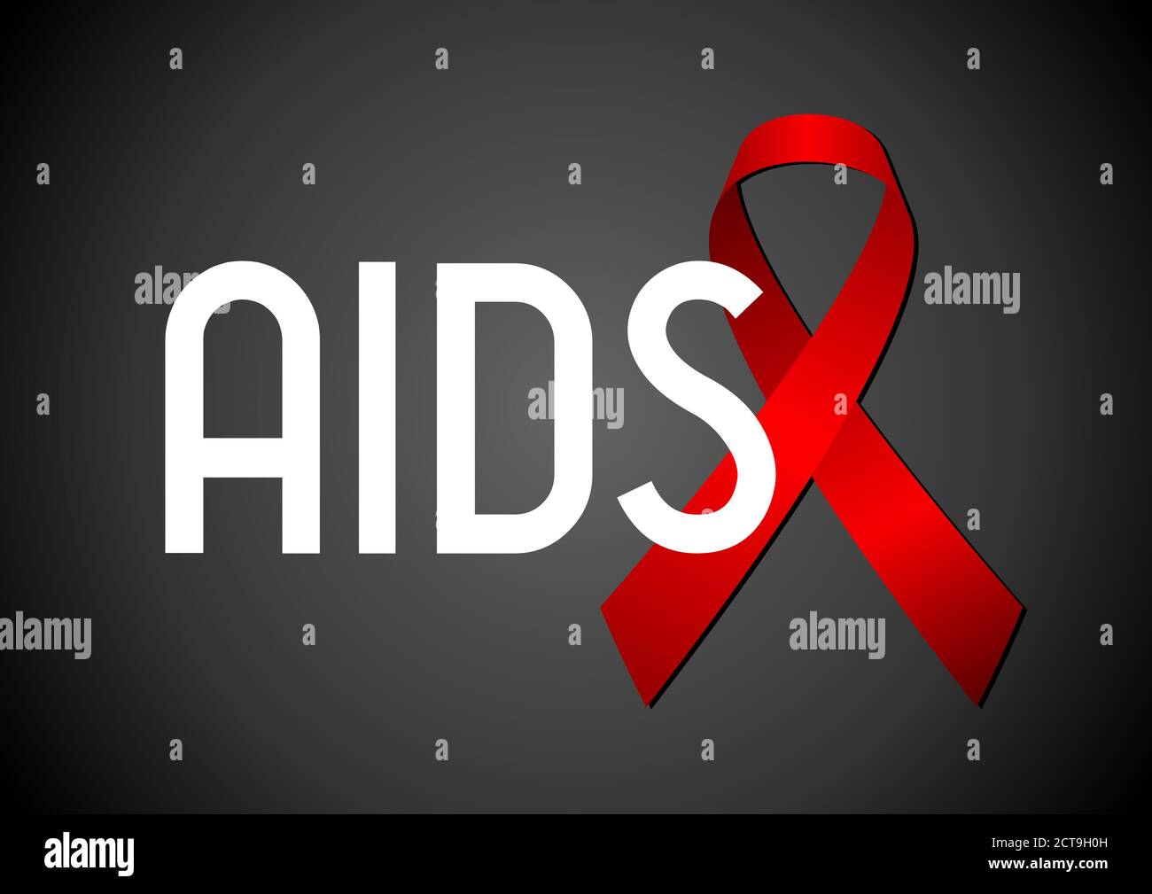 AIDS concept, red ribbon - vector illustration Stock Vector Image & Art ...