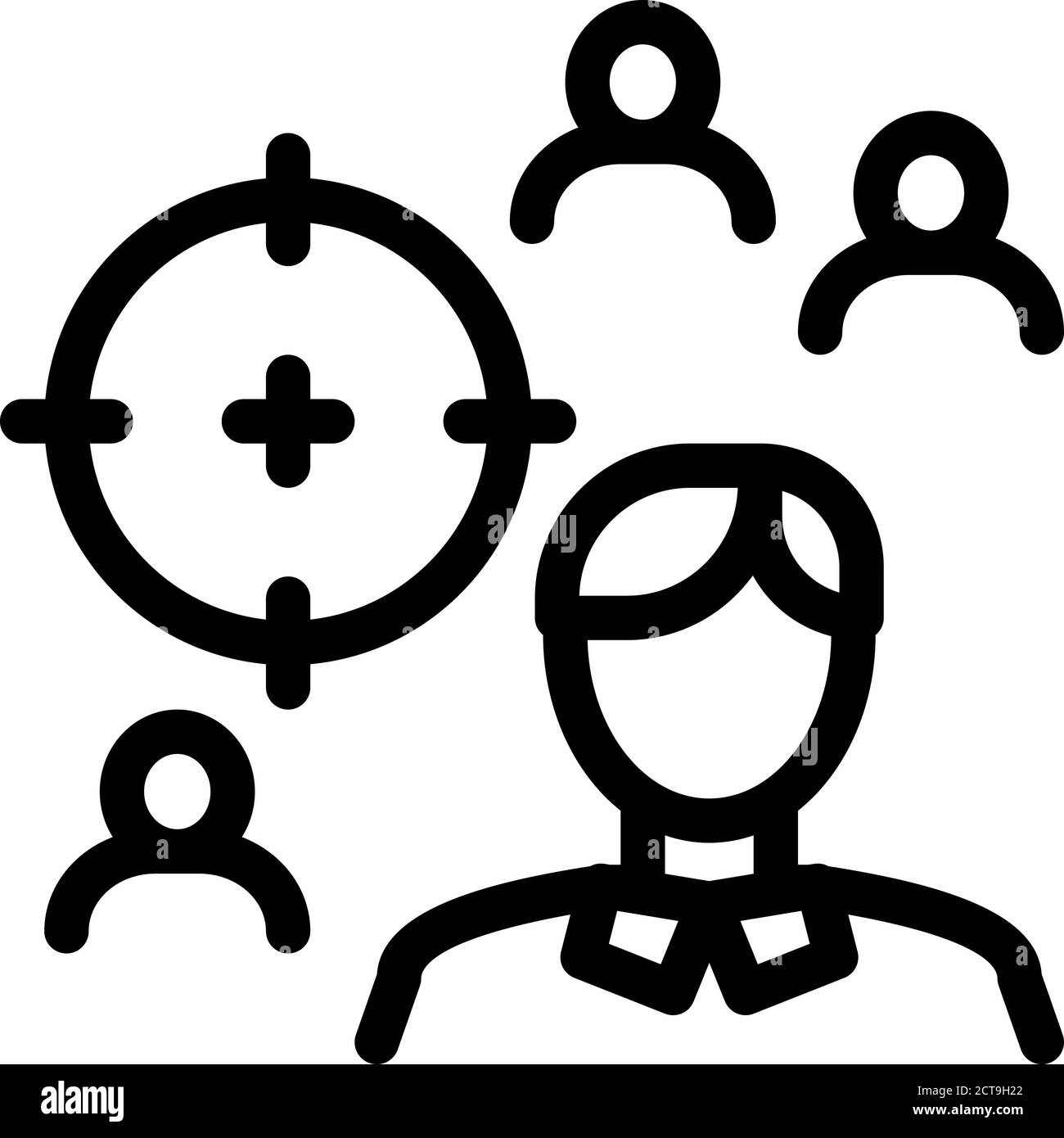 Manager aim target icon Cut Out Stock Images & Pictures - Alamy