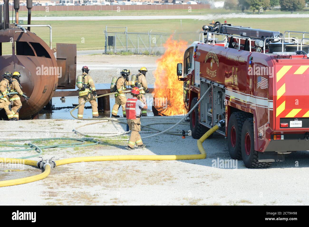 Four new firefighters with the Nebraska Air National Guard Base Fire ...