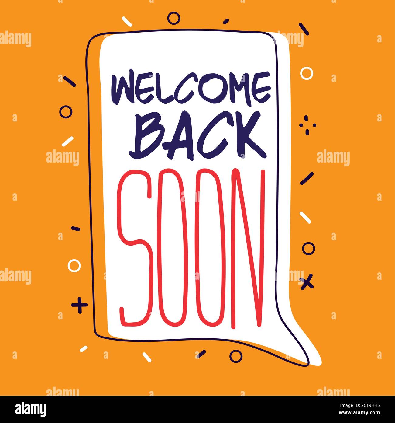 welcome back after pandemic, we are working again vector illustration ...