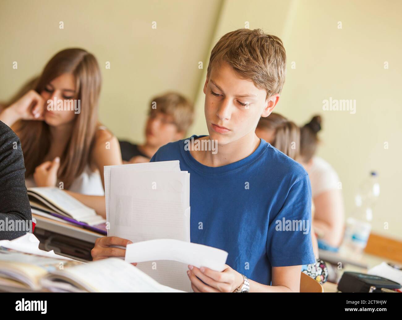 Austria, Students in class Stock Photo - Alamy
