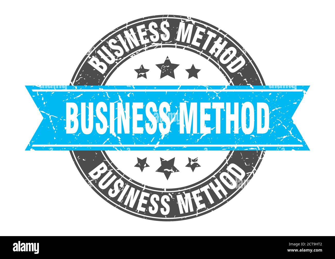 business method round stamp with ribbon. sign. label Stock Vector Image ...