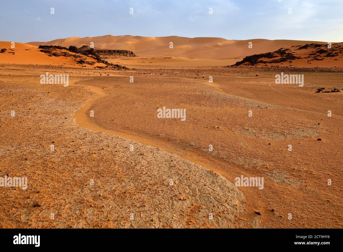 Africa, Algeria, Sahara, Tassili N'Ajjer National Park, Tadrart, Sand ...