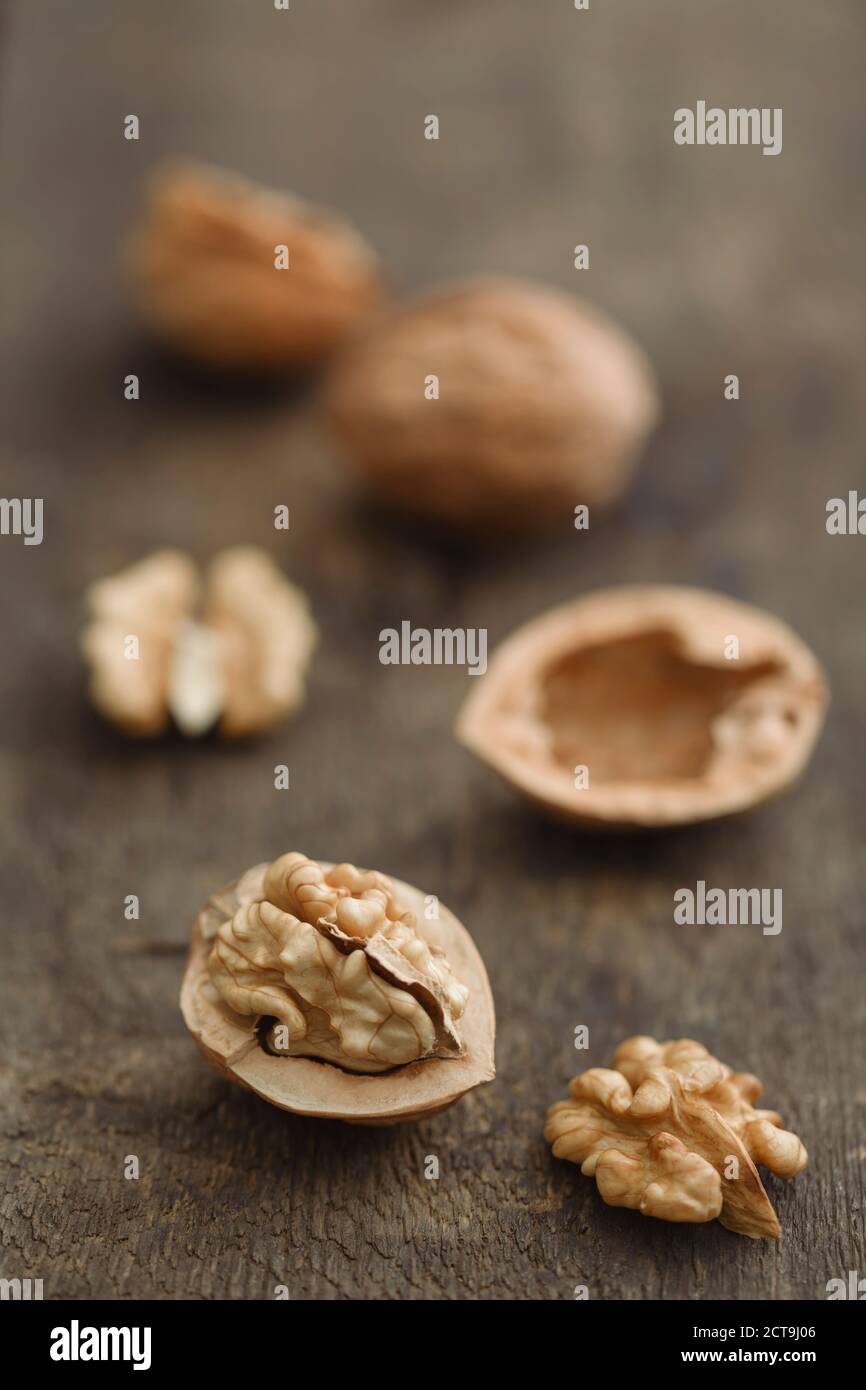 Whole half fresh walnuts hi-res stock photography and images - Alamy