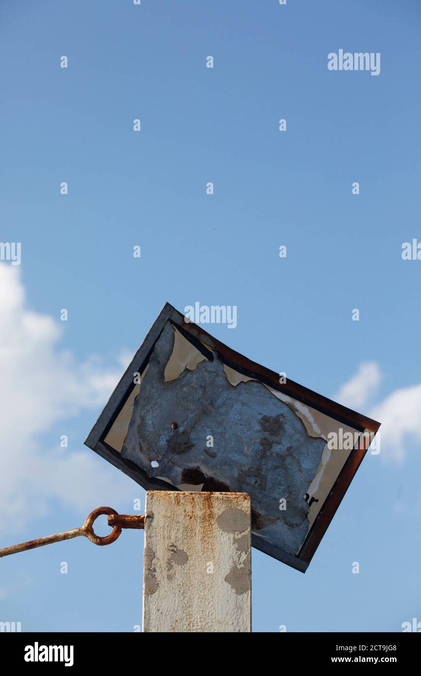 Broken sign pole hi-res stock photography and images - Alamy