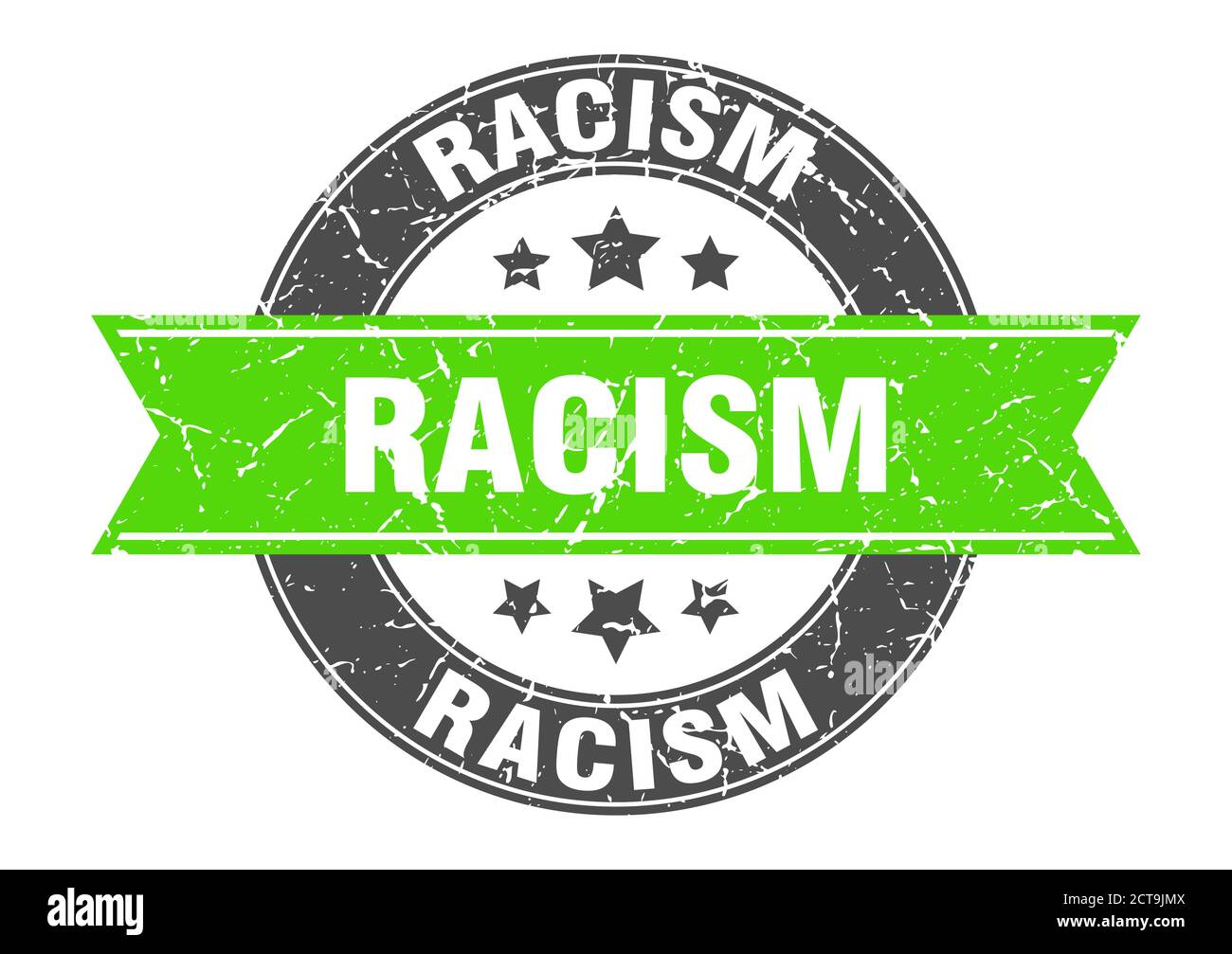 racism round stamp with ribbon. sign. label Stock Vector Image & Art ...