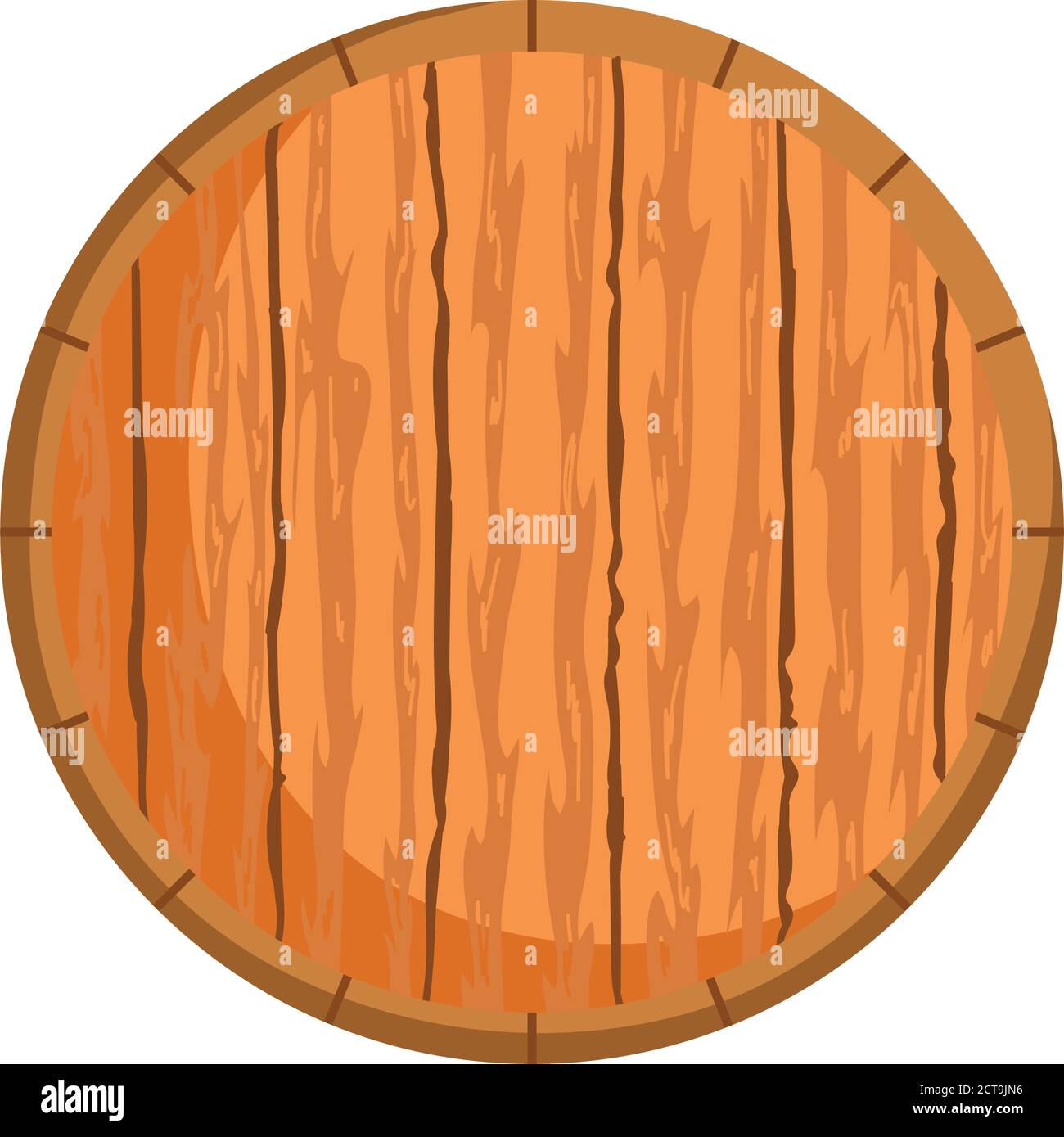 round wood piece isolated icon over white background vector ...