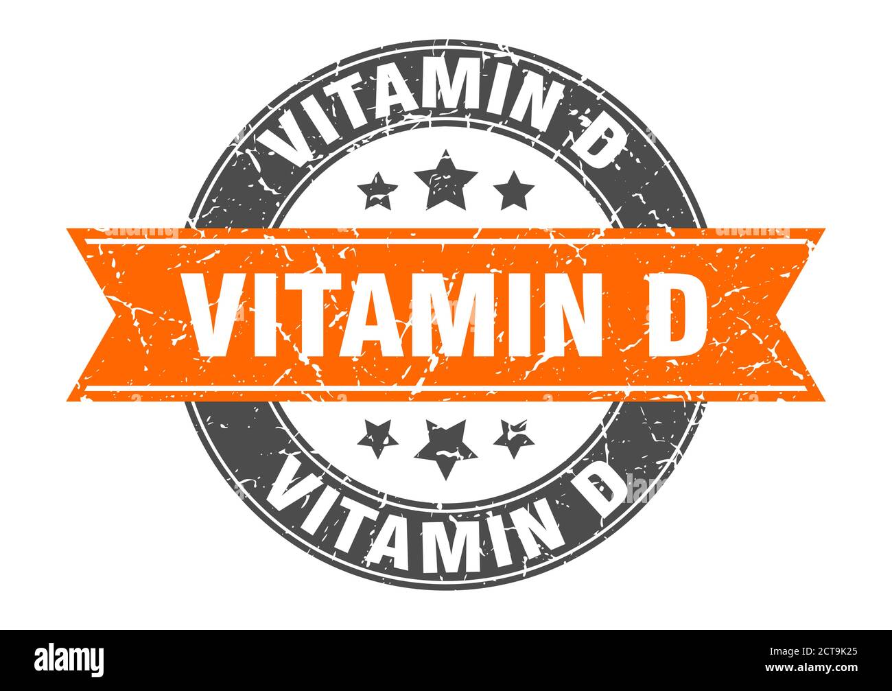 vitamin d round stamp with ribbon. sign. label Stock Vector Image & Art ...