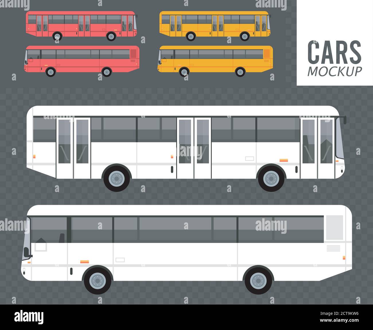 Red and silver bus Stock Vector Images - Alamy