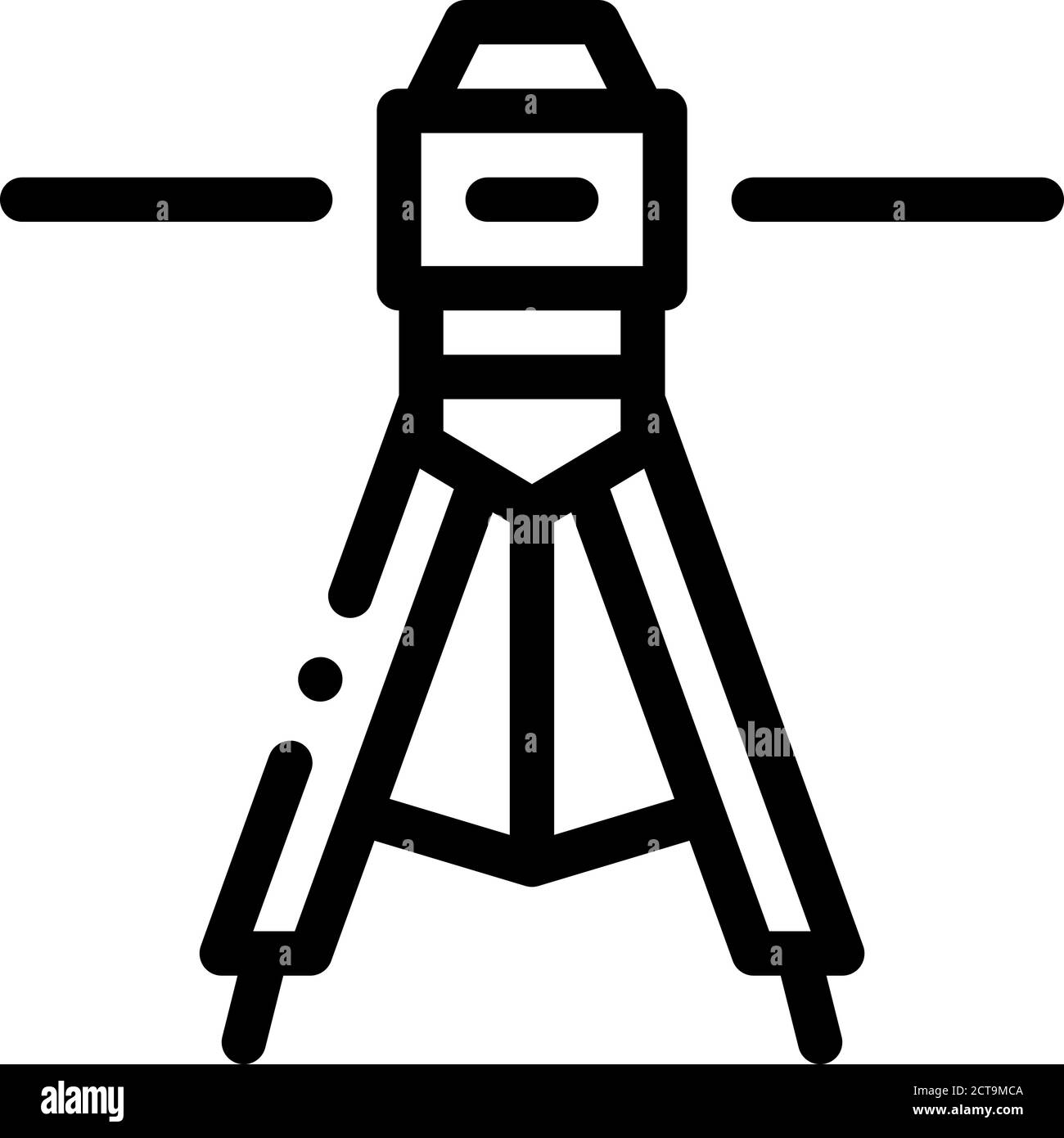 laser level tool icon vector outline illustration Stock Vector Image ...