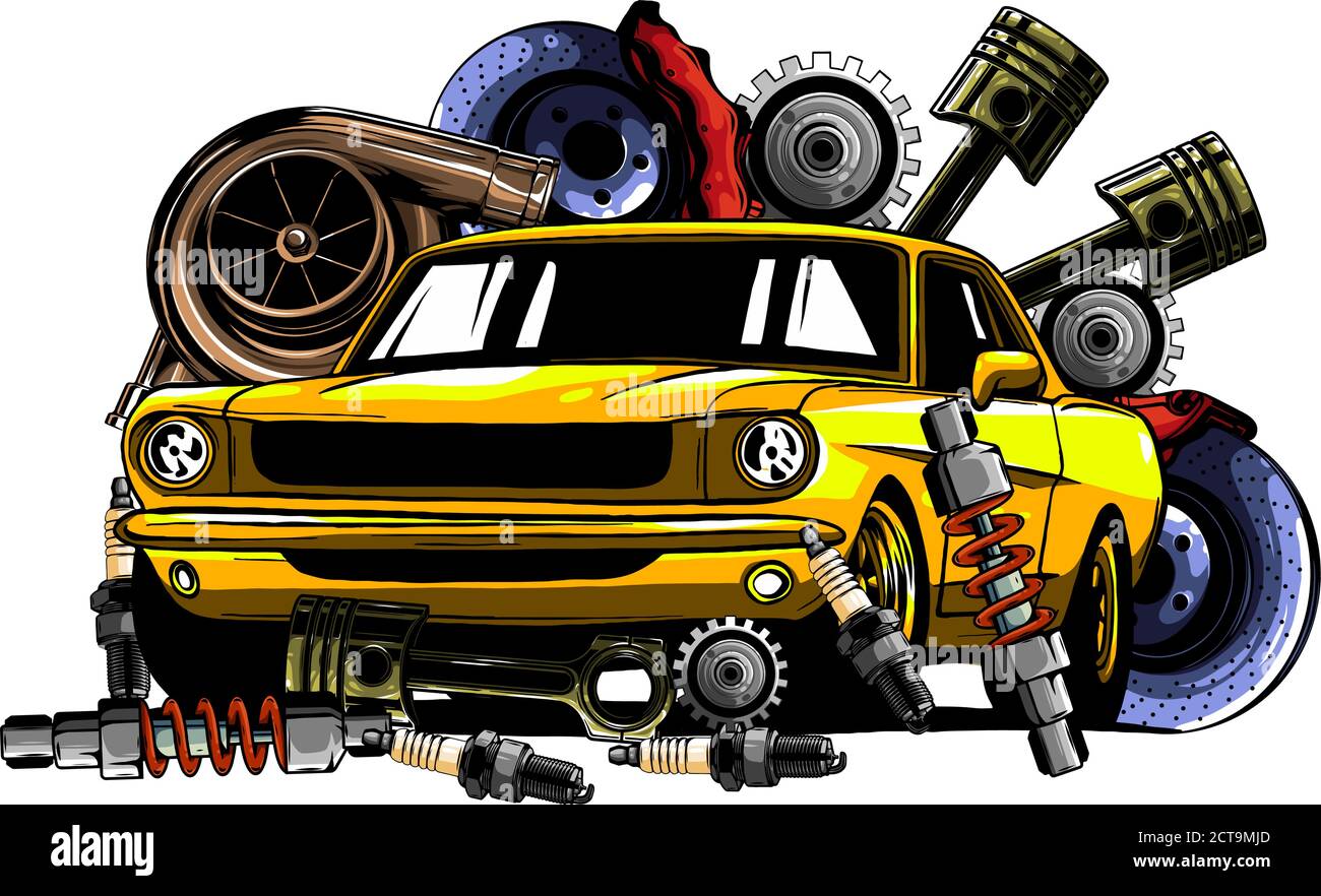 Vehicle spares Stock Vector Images - Alamy