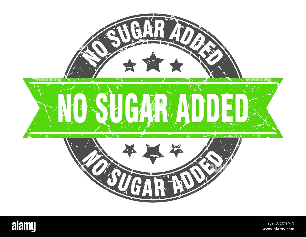 no sugar added round stamp with ribbon. sign. label Stock Vector Image ...