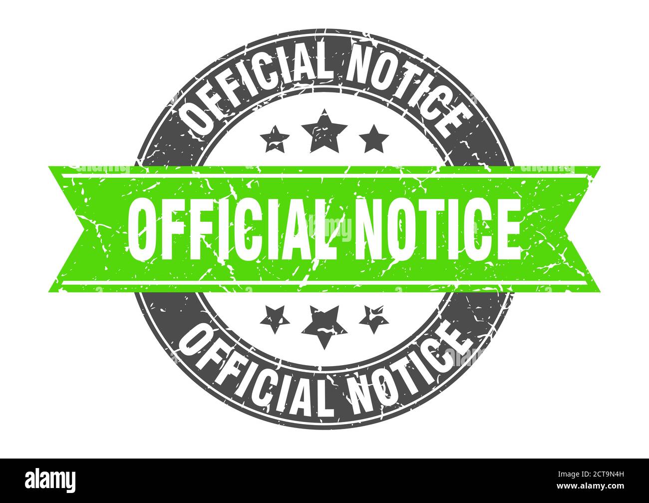 official notice round stamp with ribbon. sign. label Stock Vector Image ...