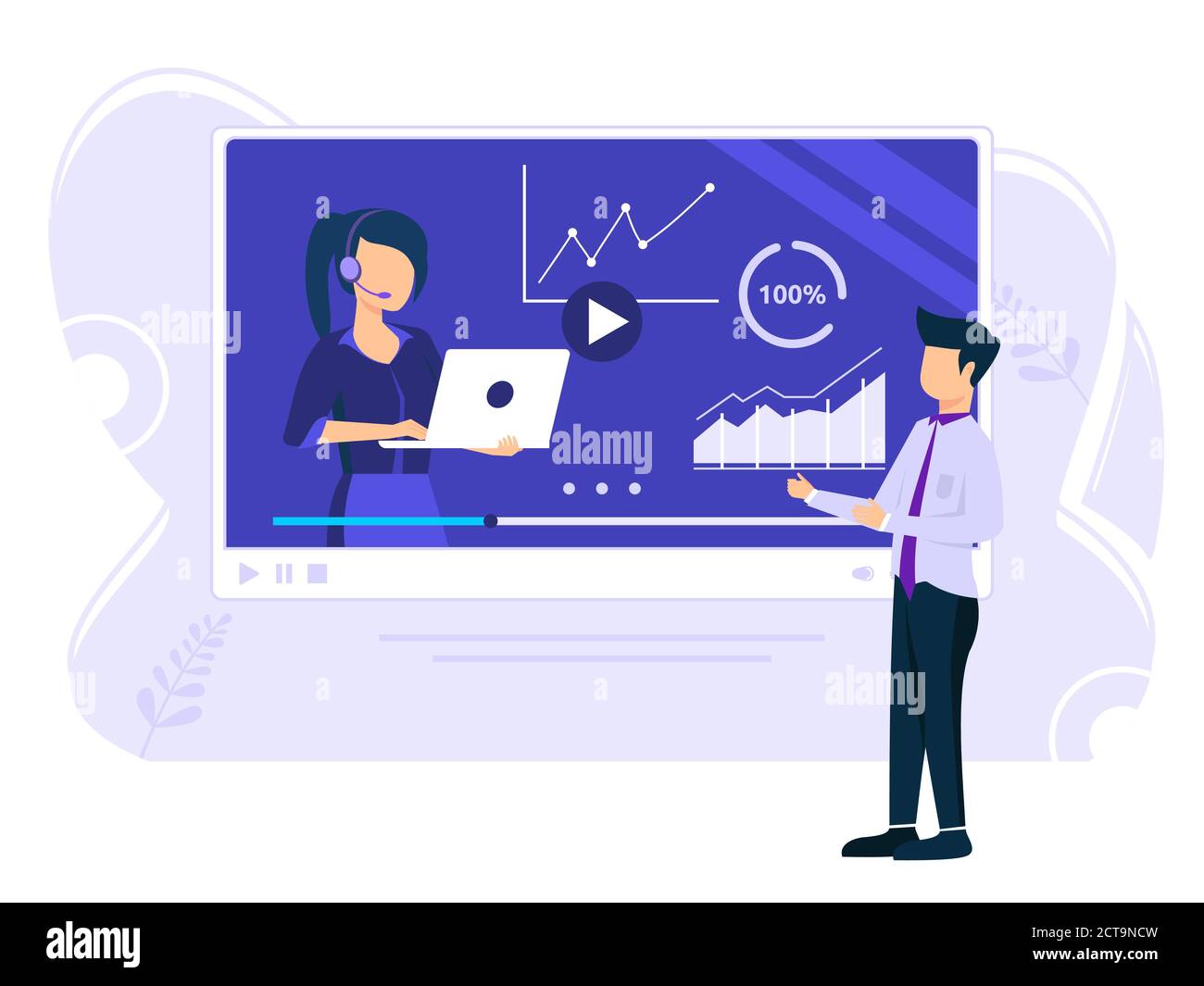 Online education infographics, team work presentations remote worker ...