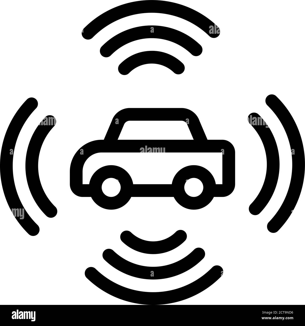 car signalization icon vector outline symbol illustration Stock Vector ...