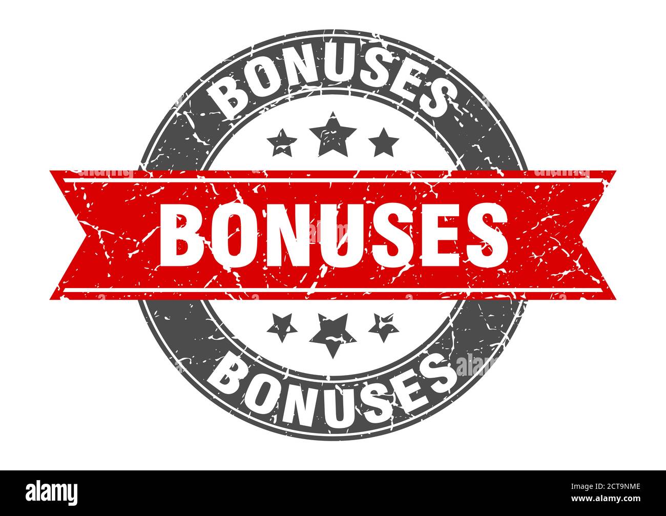 bonuses round stamp with ribbon. sign. label Stock Vector Image & Art ...