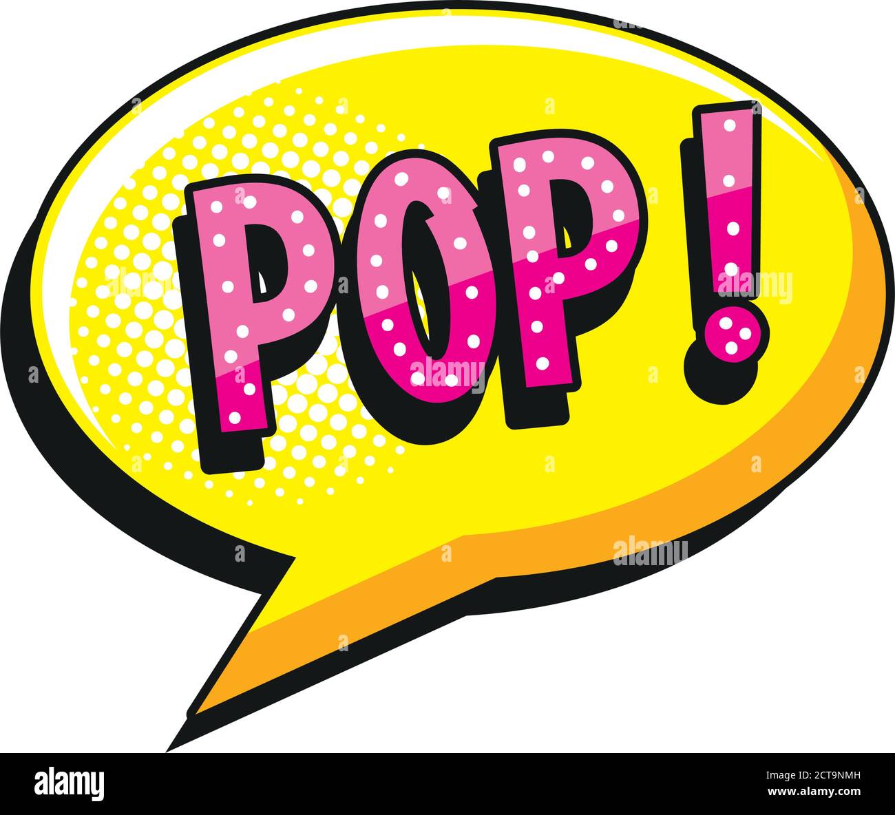 pop art pop bubble detailed style icon design of retro expression comic ...