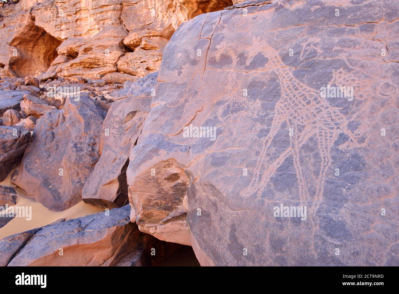 North Africa, Sahara, Algeria, Tassili N'Ajjer National Park, Tadrart ...