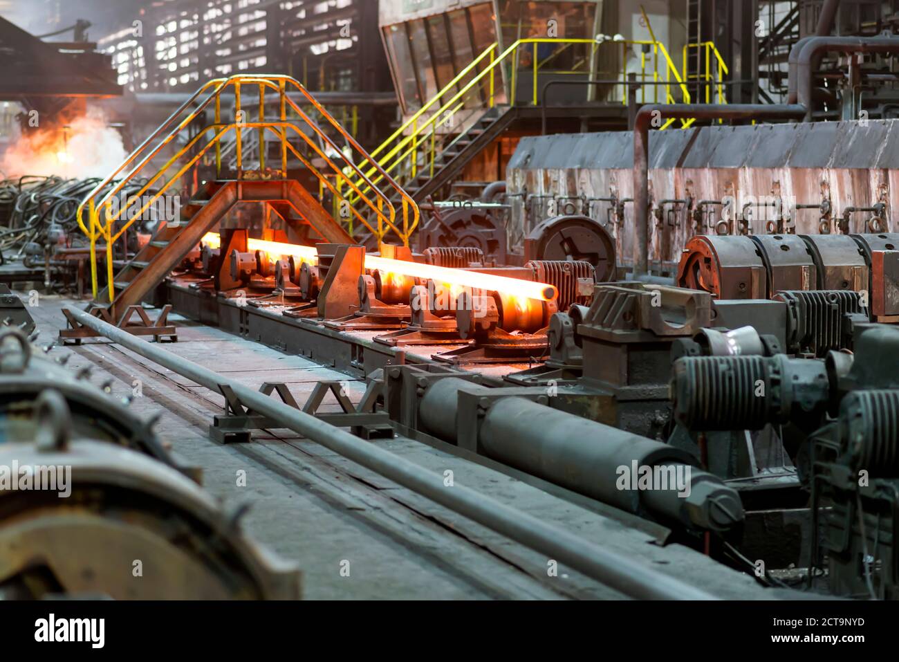 Interior of a tube rolling mill Stock Photo - Alamy