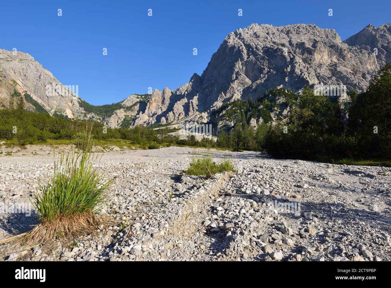 Germany, Bavaria, Alps, Wimbach Gries with Trischuebel Pass and ...