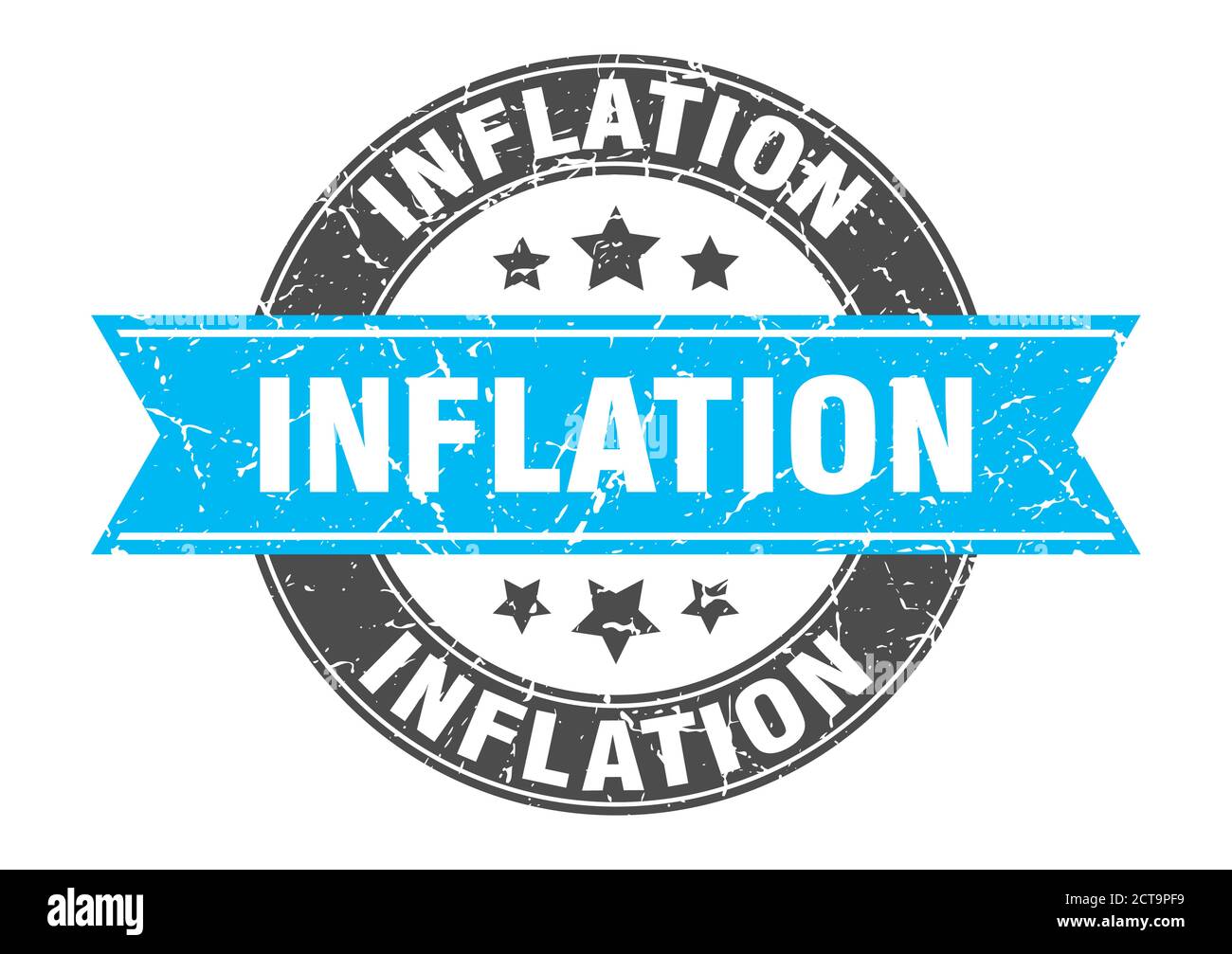inflation round stamp with ribbon. sign. label Stock Vector Image & Art ...