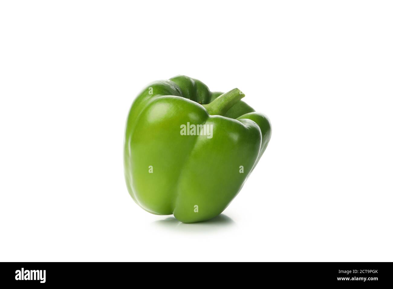 Fresh green pepper isolated on white background Stock Photo - Alamy