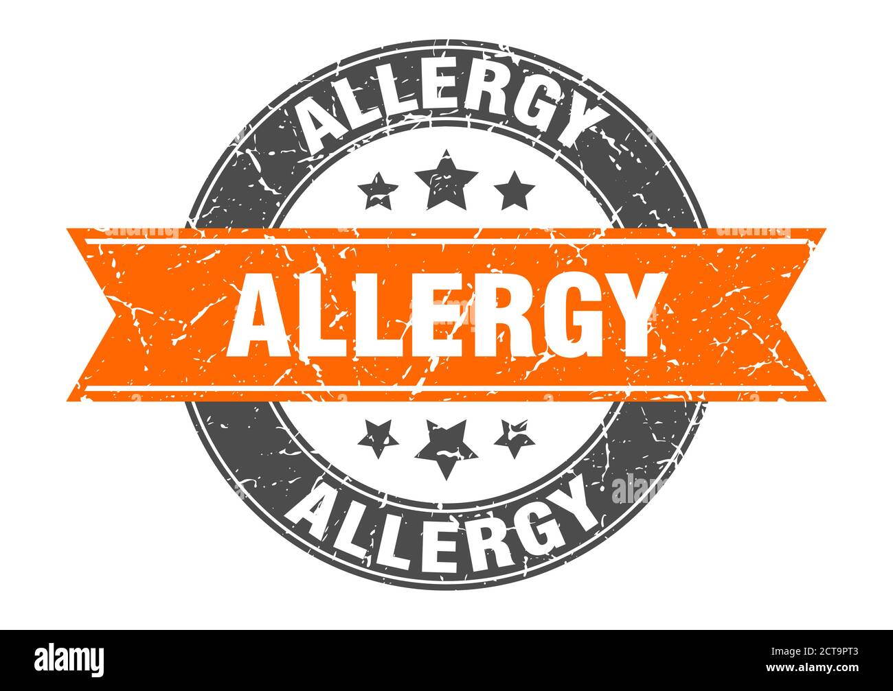 allergy round stamp with ribbon. sign. label Stock Vector Image & Art ...