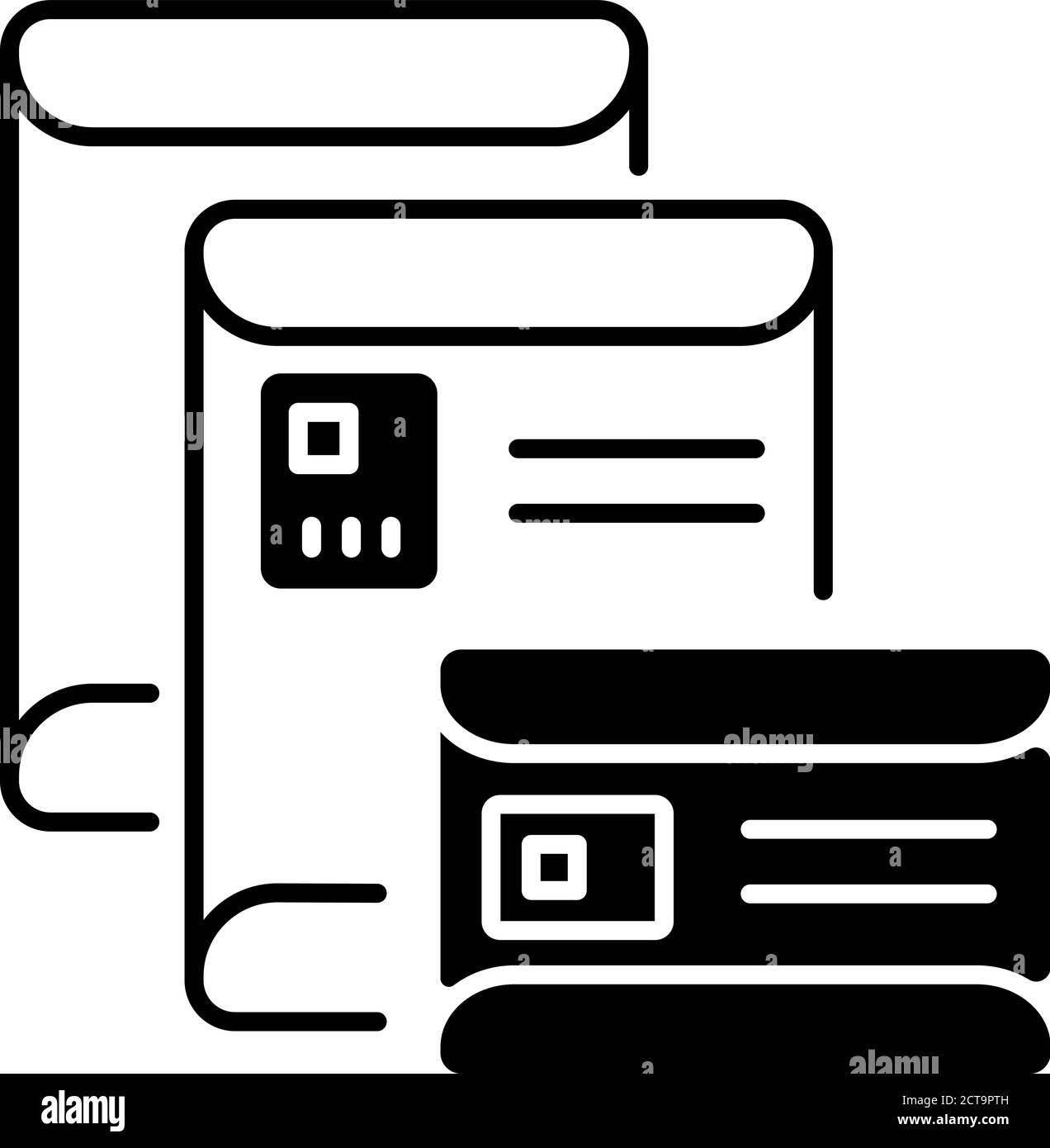 Envelopes black linear icon Stock Vector Image & Art - Alamy