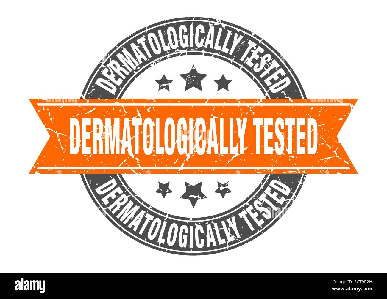 Dermatologically tested stamp label Cut Out Stock Images & Pictures - Alamy
