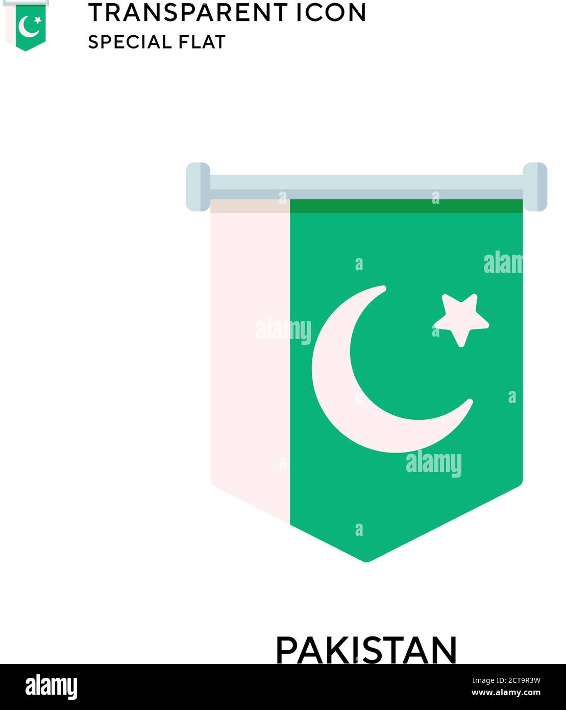 Pakistan vector icon. Flat style illustration. EPS 10 vector Stock ...