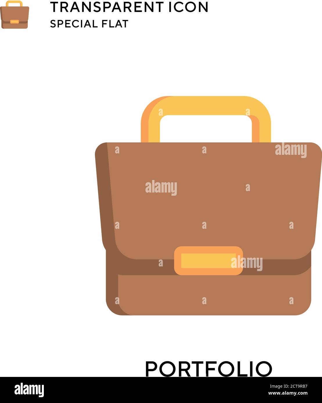Portfolio vector icon. Flat style illustration. EPS 10 vector Stock ...