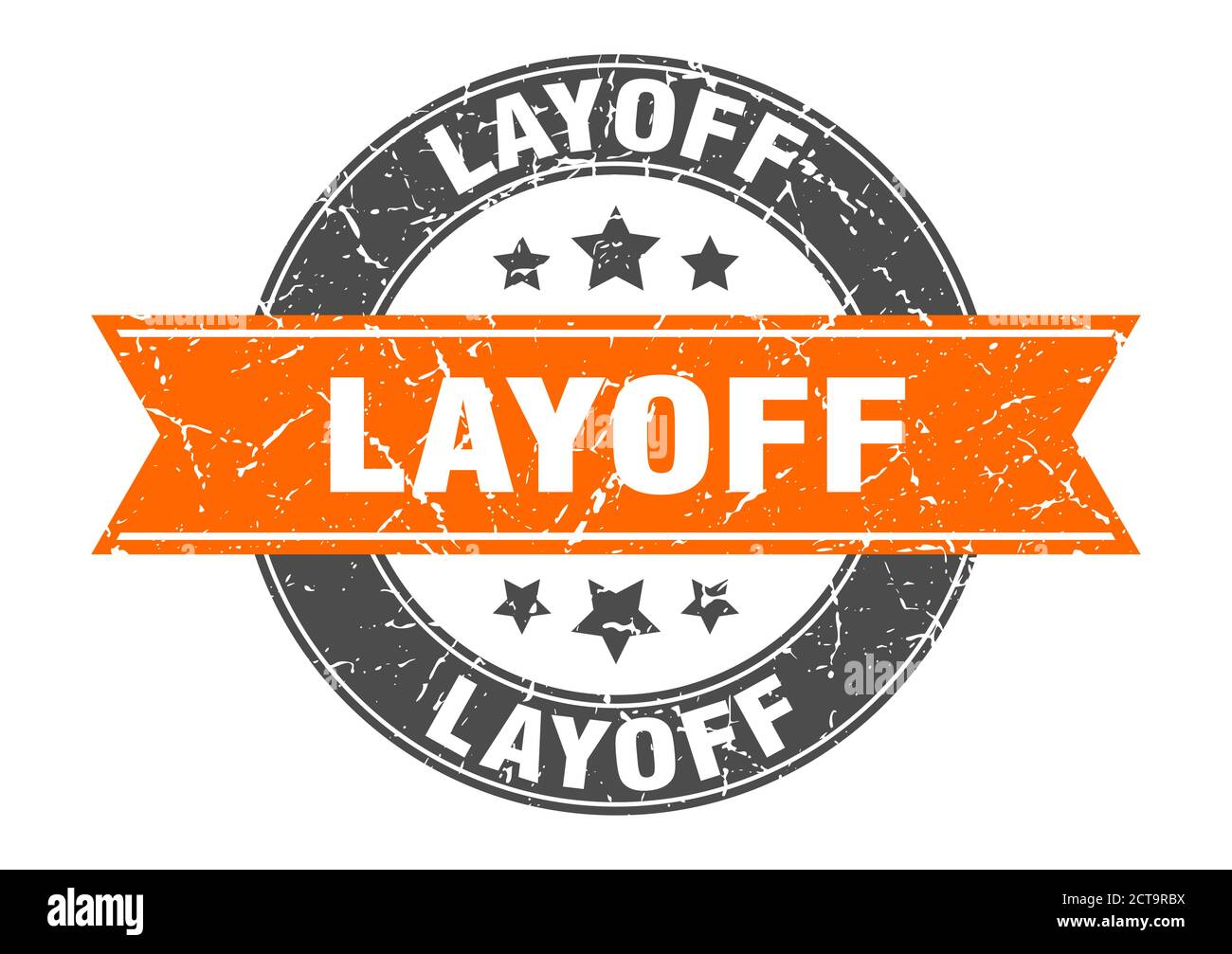 layoff round stamp with ribbon. sign. label Stock Vector Image & Art ...